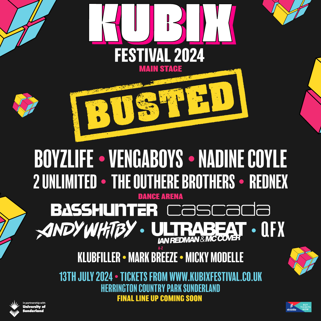 Busted announced as Kubix Festival 2024 headliners – Spark