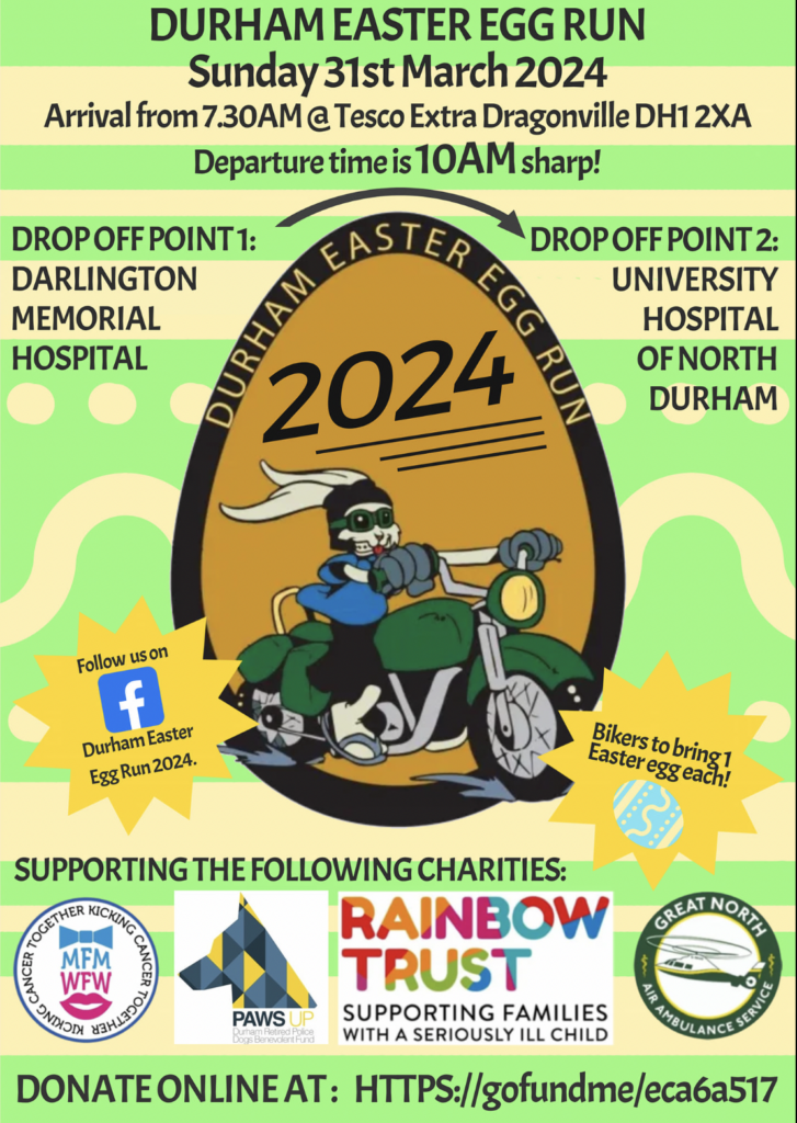 North East bikers set to unite at annual Easter Egg Run for Durham ...